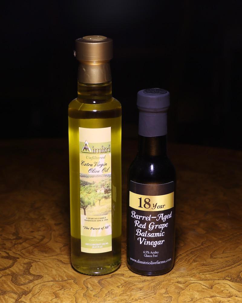 Olive oil and balsamic small combo - Grassfed on the Hill