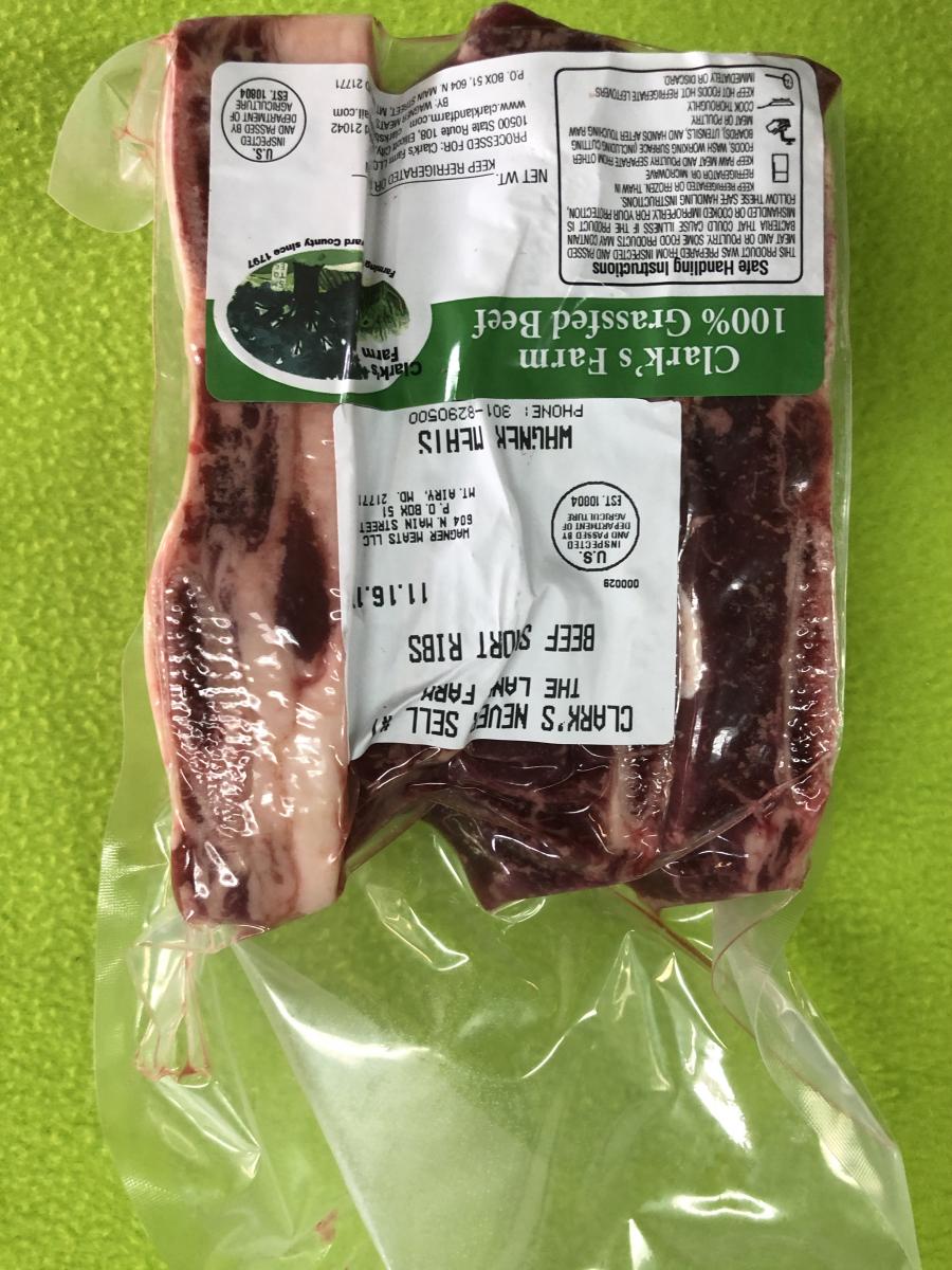 Beef short ribs - Grassfed on the Hill